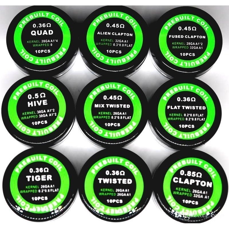 10 Pre Made Coils Various Selection - Puff Dad E Vaping Supplies